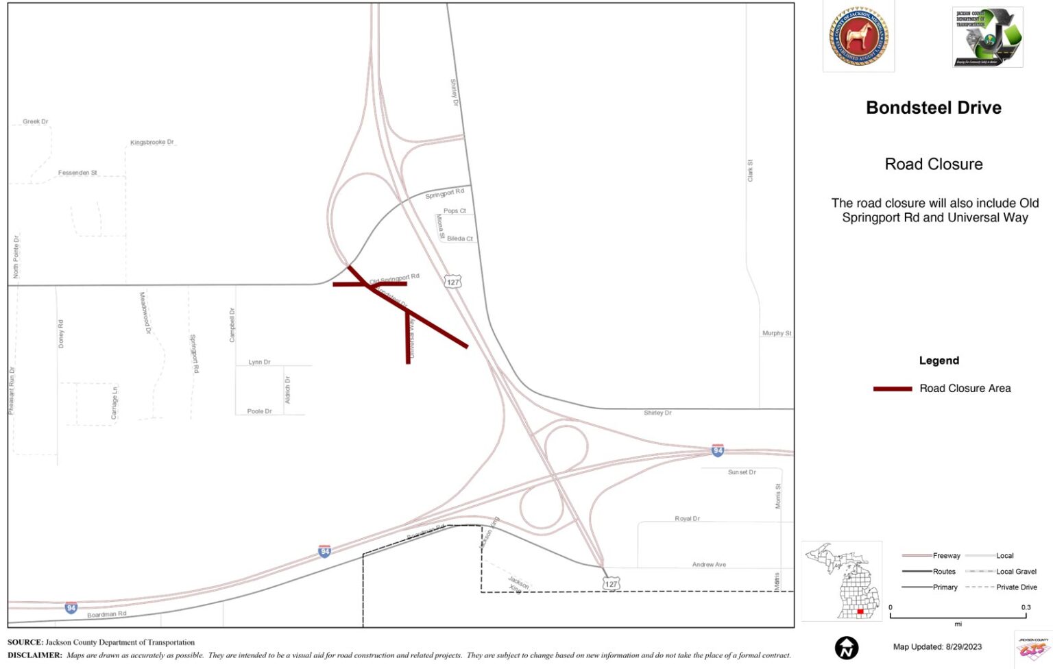 Various Road Construction Projects and Detours Begin Tuesday | JTV